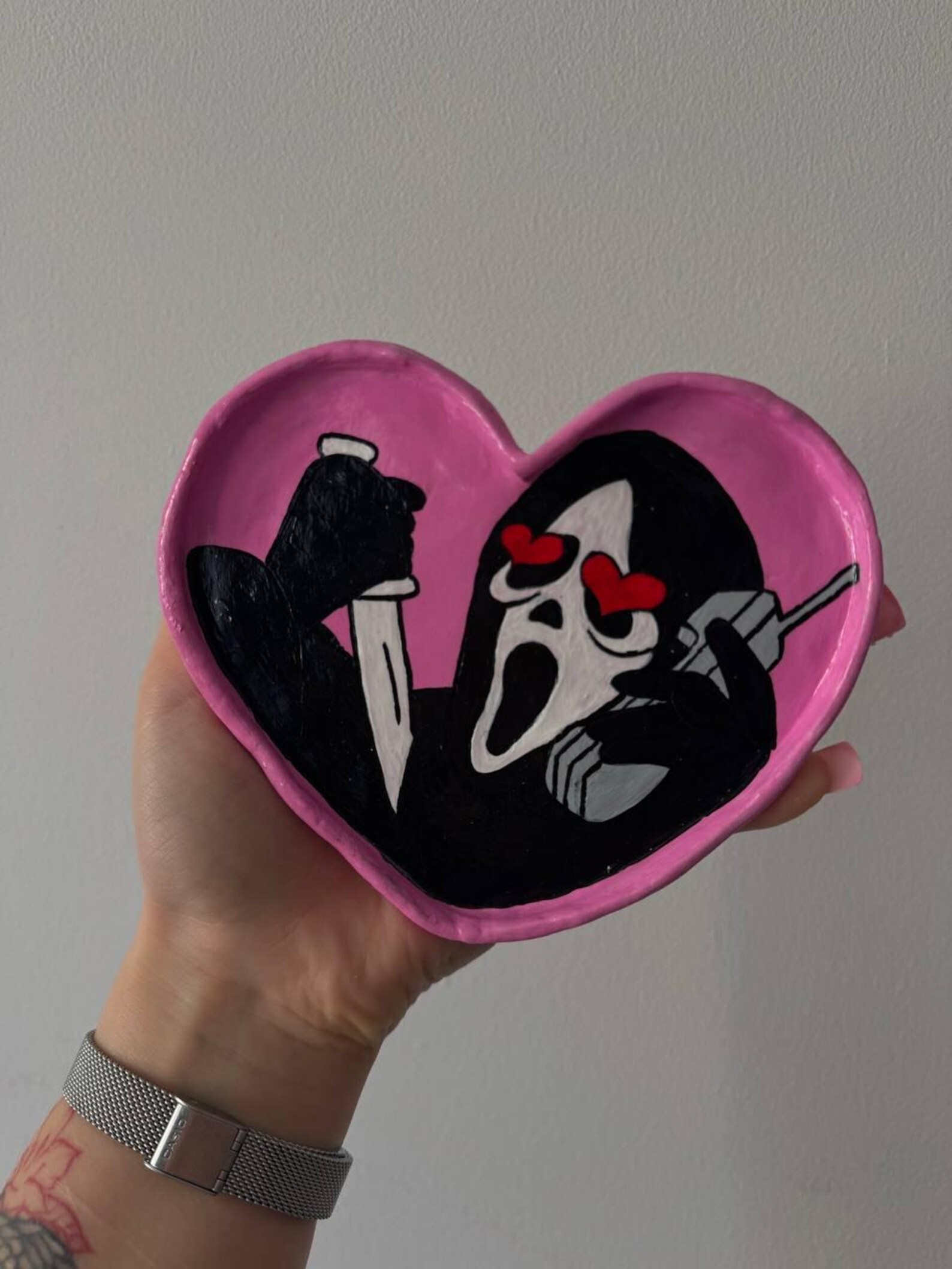 Ghostface Clay Dish,scream Movie Horror Decor – Handmade Trinket Tray ...