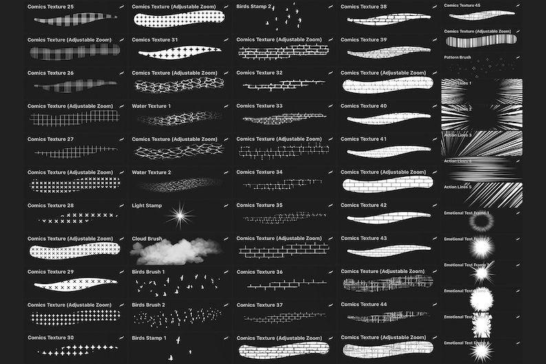 100+ Procreate Manga Screentone Brushes, Halftone Comic Brushes ...