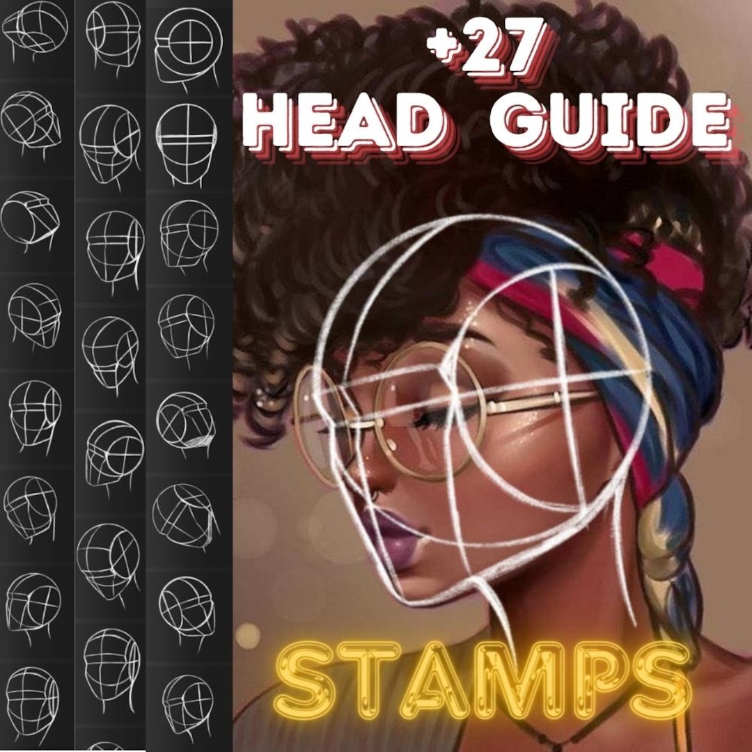 Procreate Head Stamps,procreate Head Guide Stamps,head Brushes ...