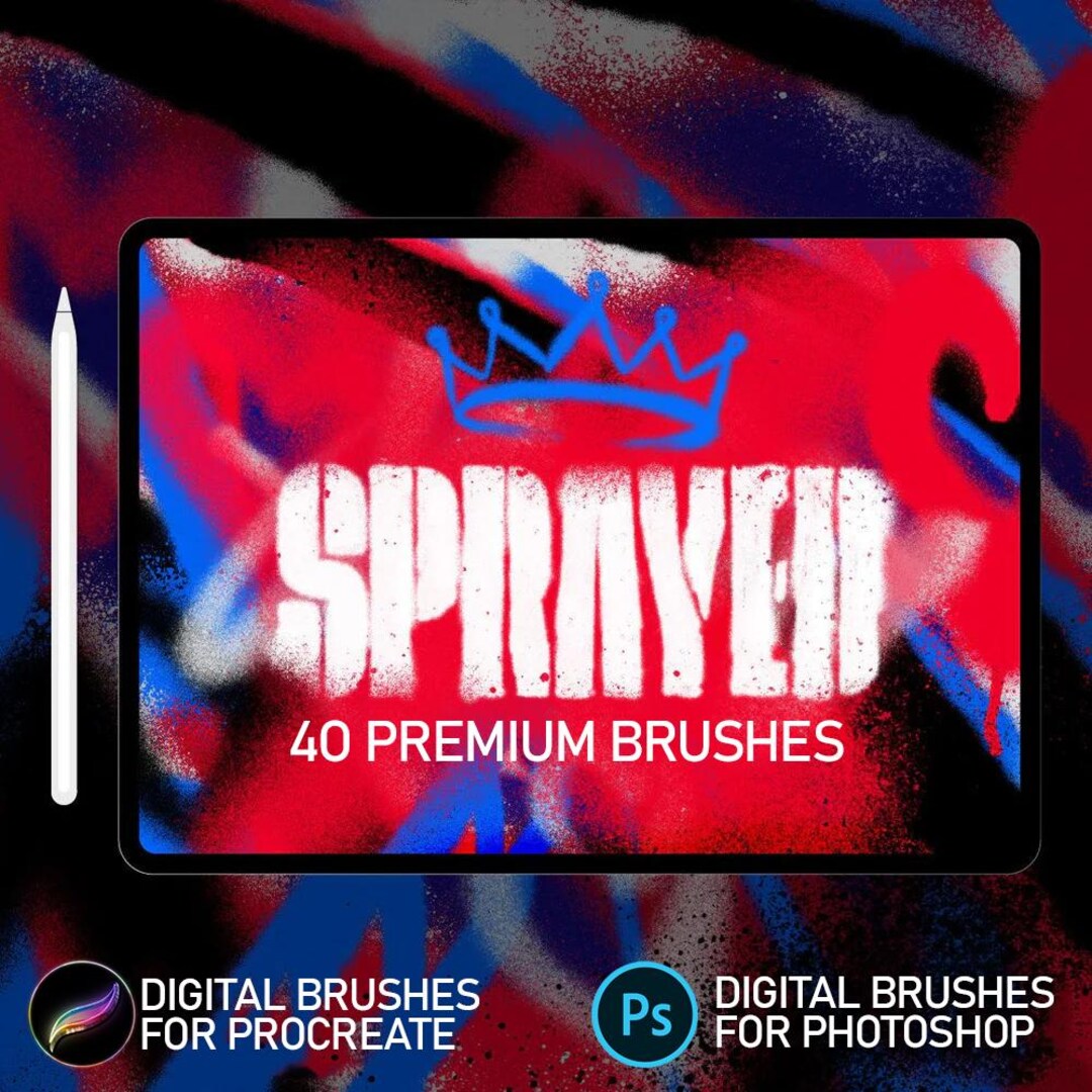Procreate and Photoshop 40 Spray Brush Bundle | Photoshop Brushes ...