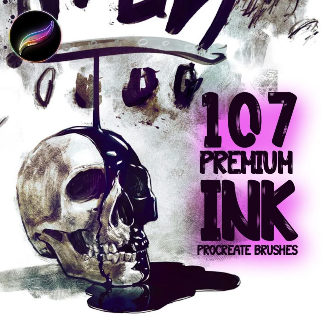 107 Ink Brushes for Procreate, Alcohol Markers Procreate, Line Art ...