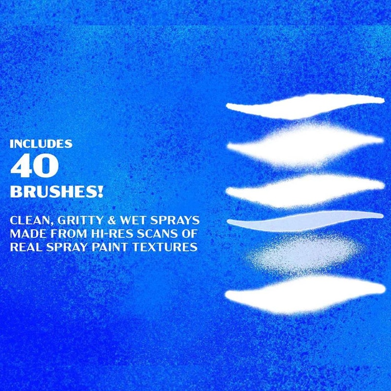 Procreate and Photoshop 40 Spray Brush Bundle | Photoshop Brushes ...