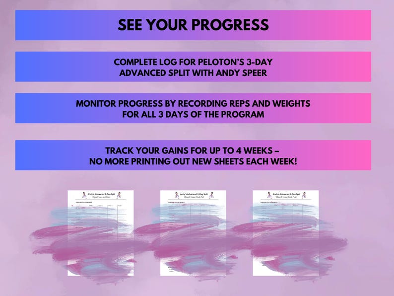 Progress Tracker for Andy Speer's Advanced Split Training Program ...