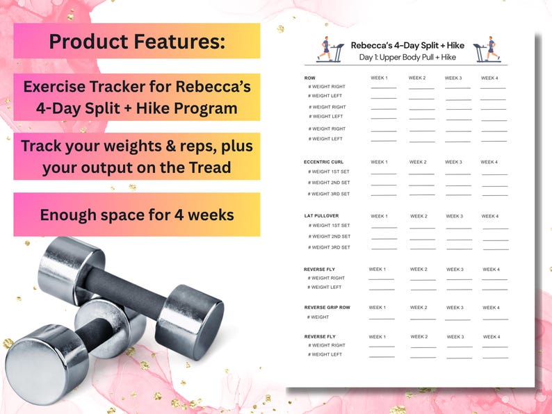 Rebecca Kennedy Peloton Workout Tracker: 4-day Split + Hike Program ...