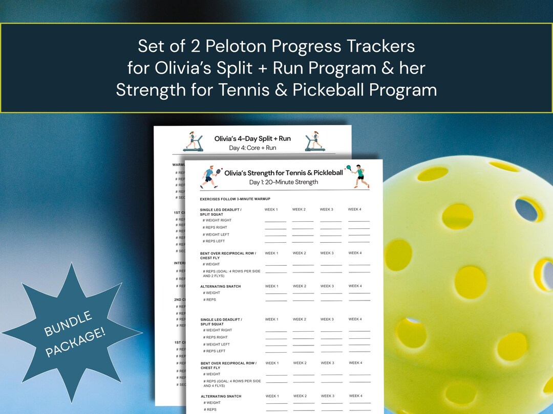 2 Olivia Amato Peloton Program Trackers: Tennis, Pickleball, Running ...