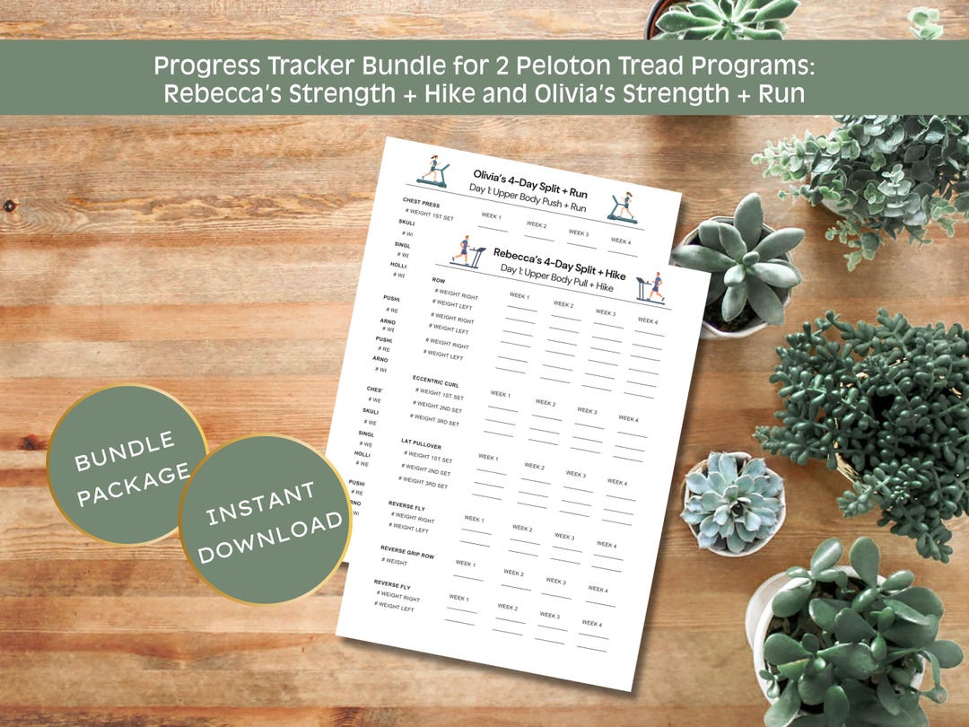 Set of 2 Peloton Treadmill Program Trackers, Rebecca Kennedy & Olivia ...