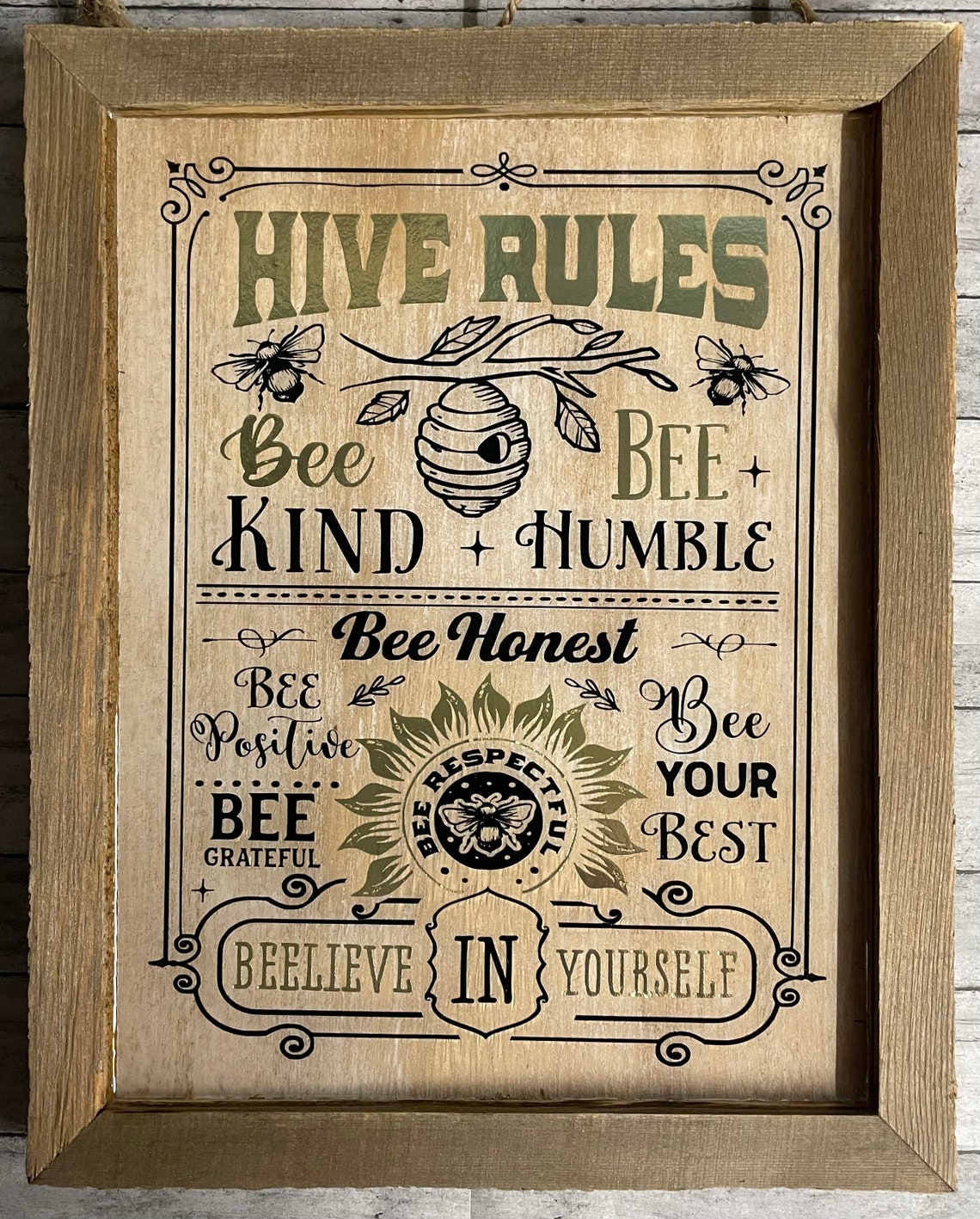 Hunting Rules Sign for Any Avid Hunter, Hunting, Outdoor Themed Decor ...