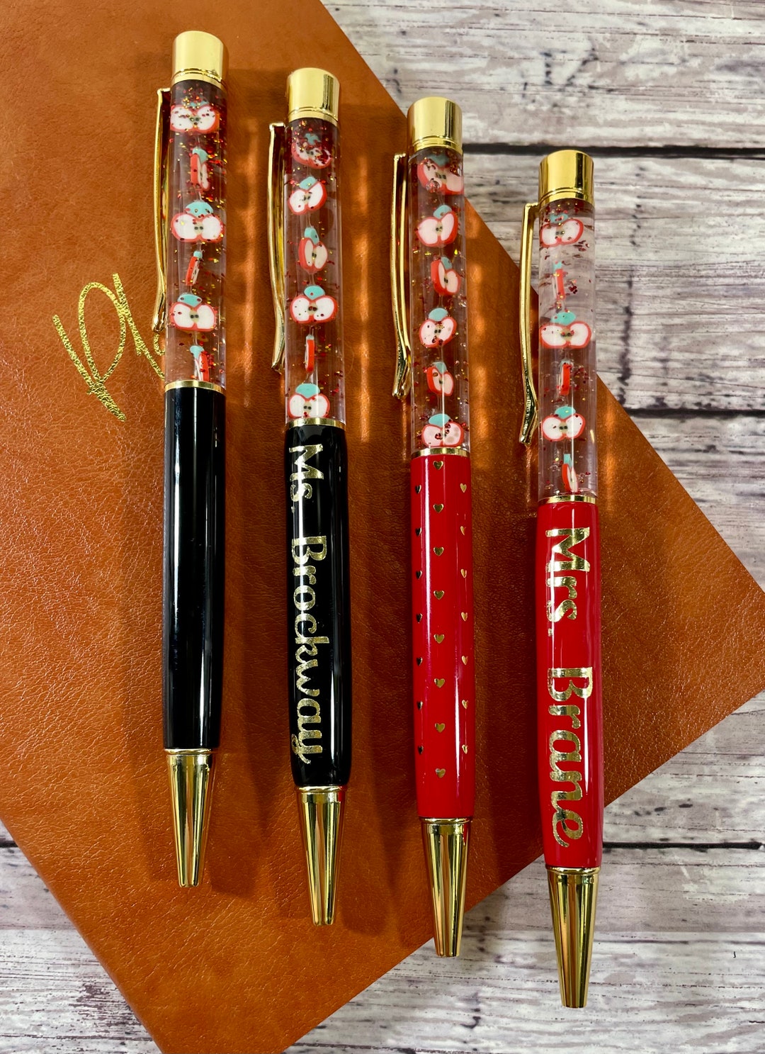 Apple Pen, Teacher Appreciation Apple Pen, Apple Slice Ballpoint Float ...