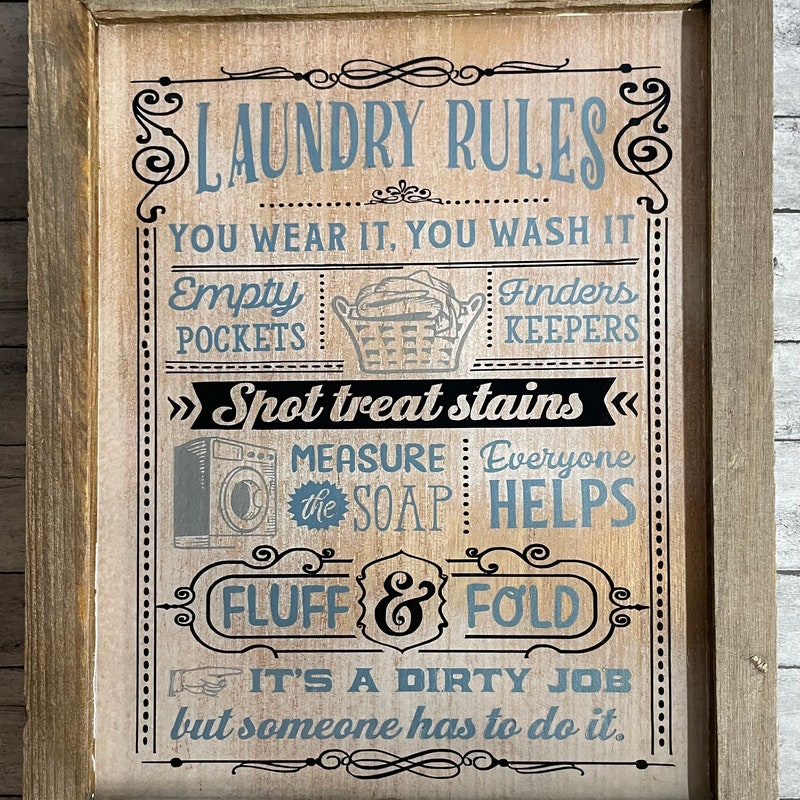 Laundry Rule Wall Decor - Etsy