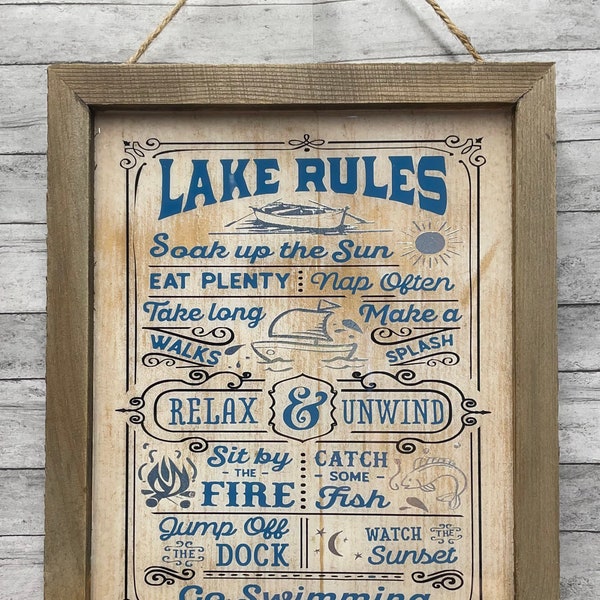 Lake Rules - Etsy
