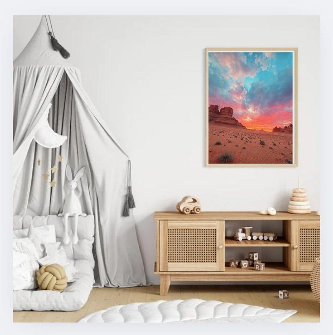 Satin Poster, Desert Wall Art Decor Print, Southwest Boho Home Decor ...