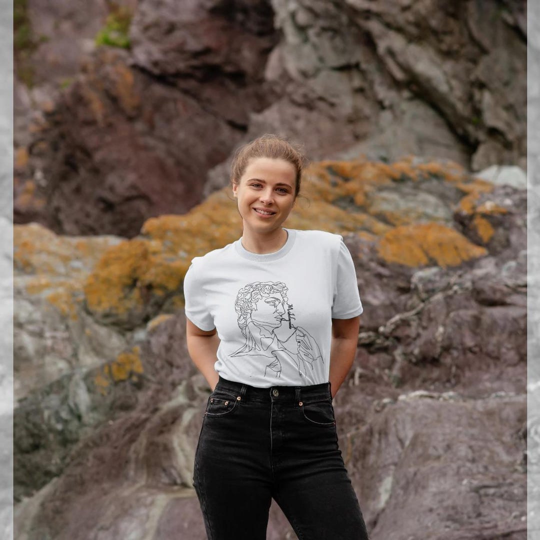 Apoh Michelangelo's David White T-shirt - Etsy