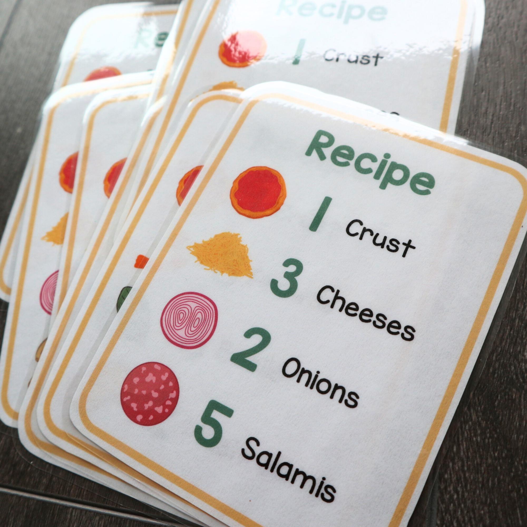 Pizza Making Printable for Preschool | Counting Game | Fine Motor ...