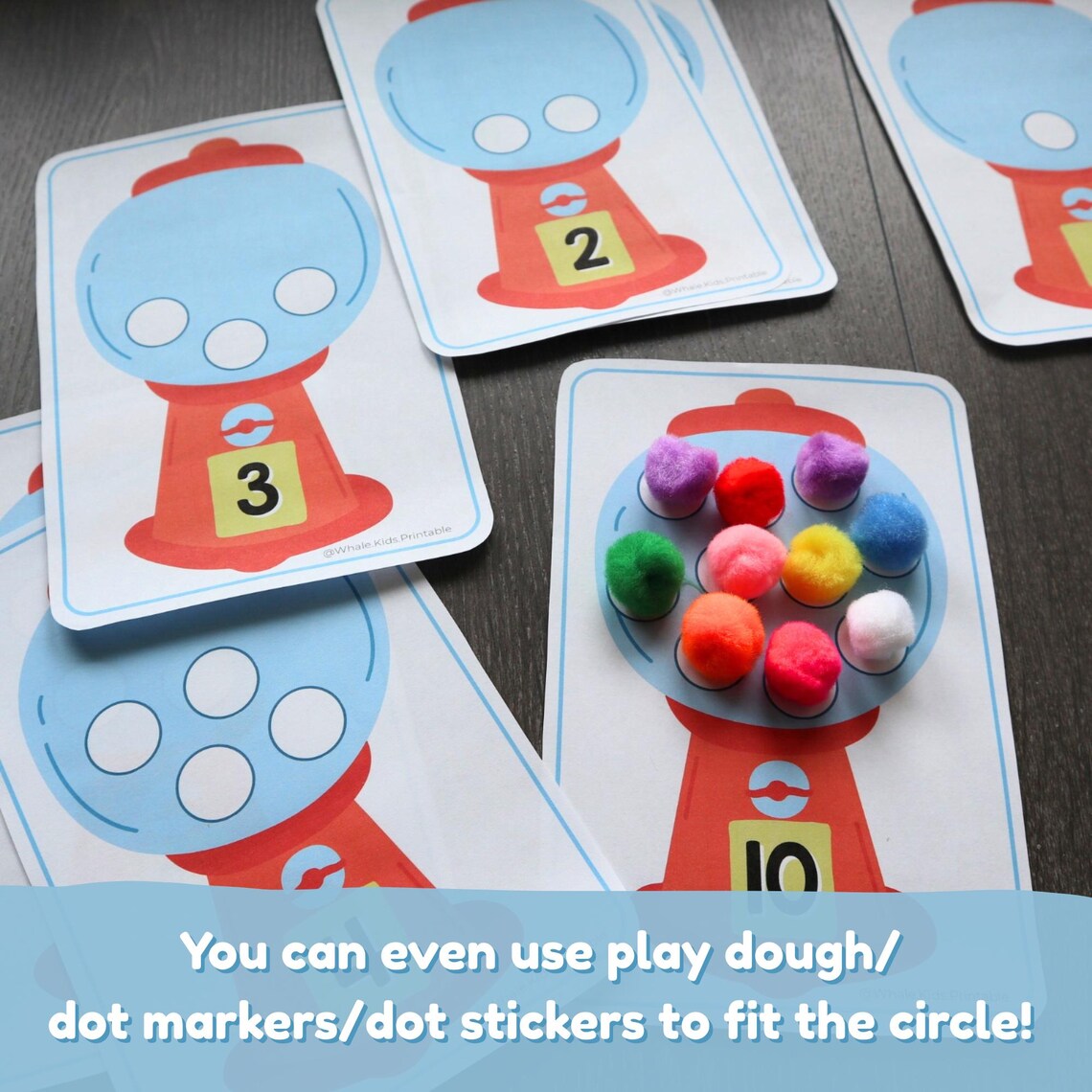Gumball Counting Activity 1-10 Printable | Pom Pom Activity | Fine ...