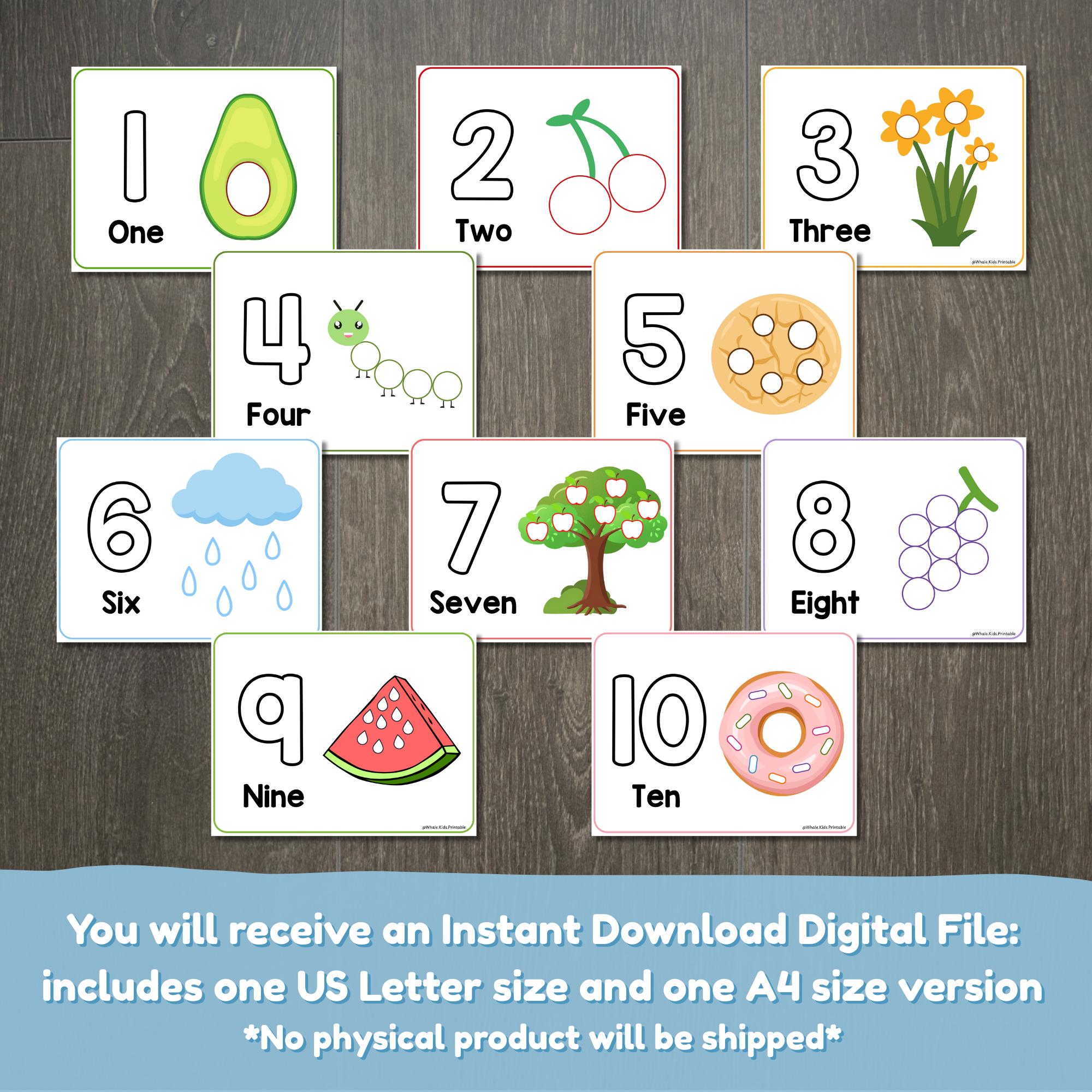 Playdough Number Mats 1-10 Printable | Counting Activity for Toddlers ...
