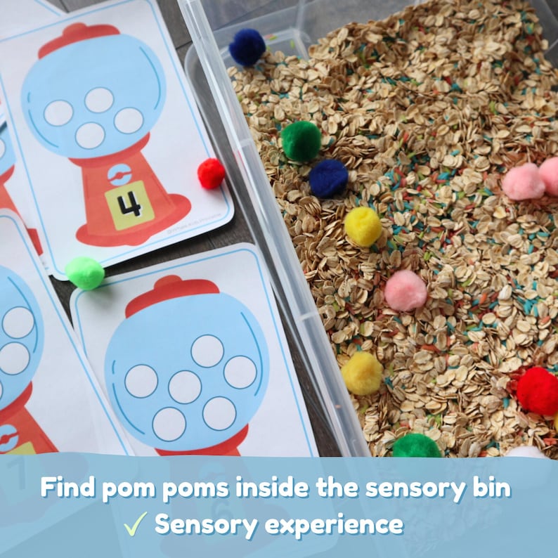 Gumball Counting Activity 1-10 Printable | Pom Pom Activity | Fine ...