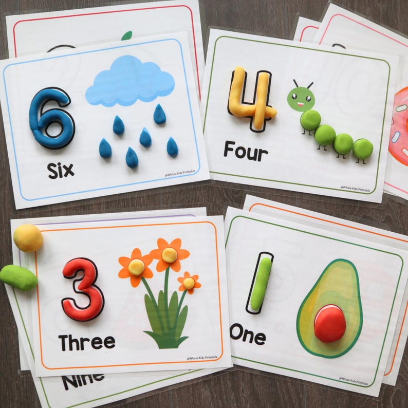 Playdough Number Mats 1-10 Printable | Counting Activity for Toddlers ...
