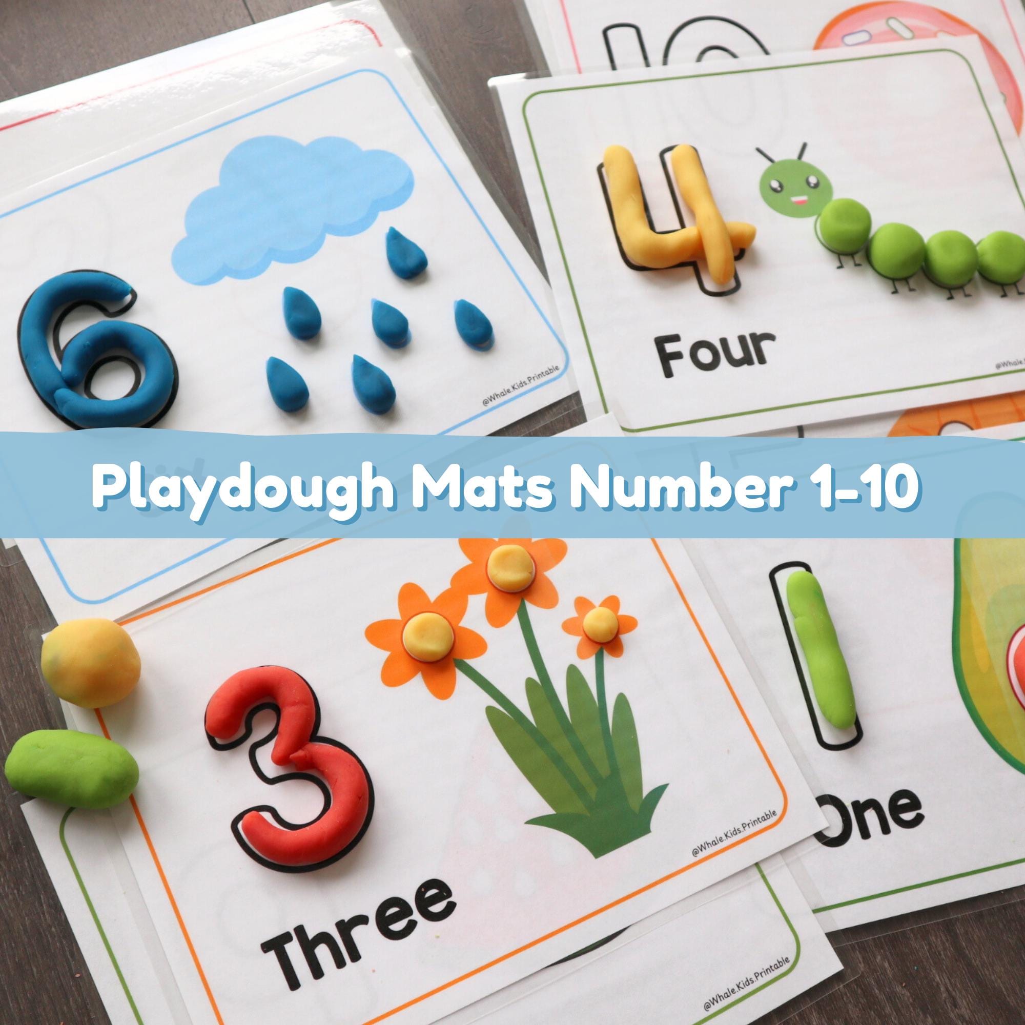 Playdough Number Mats 1-10 Printable | Counting Activity for Toddlers ...