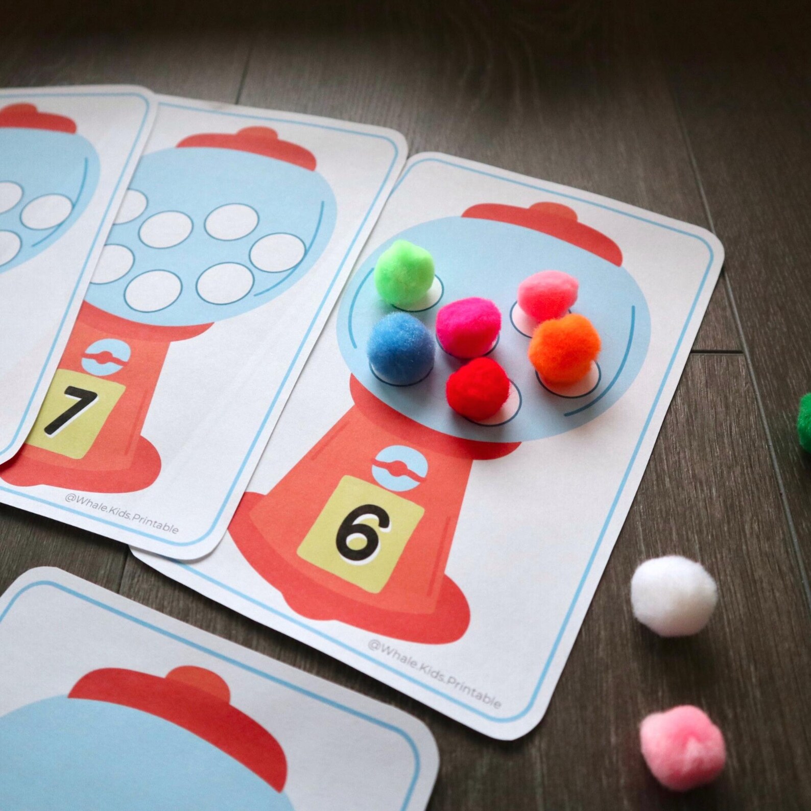 Gumball Counting Activity 1-10 Printable | Pom Pom Activity | Fine ...