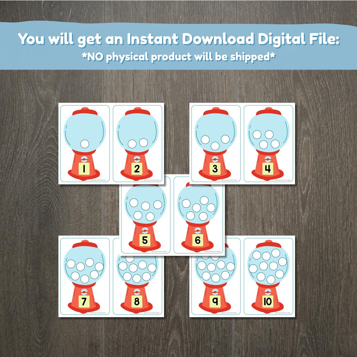 Gumball Counting Activity 1-10 Printable | Pom Pom Activity | Fine ...