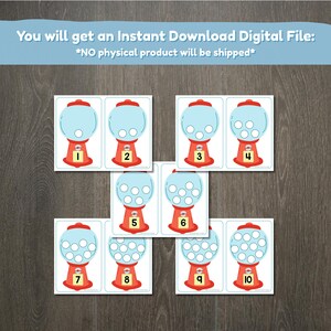 Gumball Counting Activity 1-10 Printable | Pom Pom Activity | Fine ...