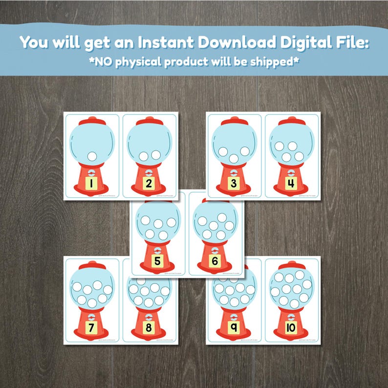 Gumball Counting Activity 1-10 Printable | Pom Pom Activity | Fine ...
