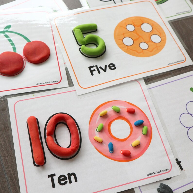 Playdough Number Mats 1-10 Printable | Counting Activity for Toddlers ...