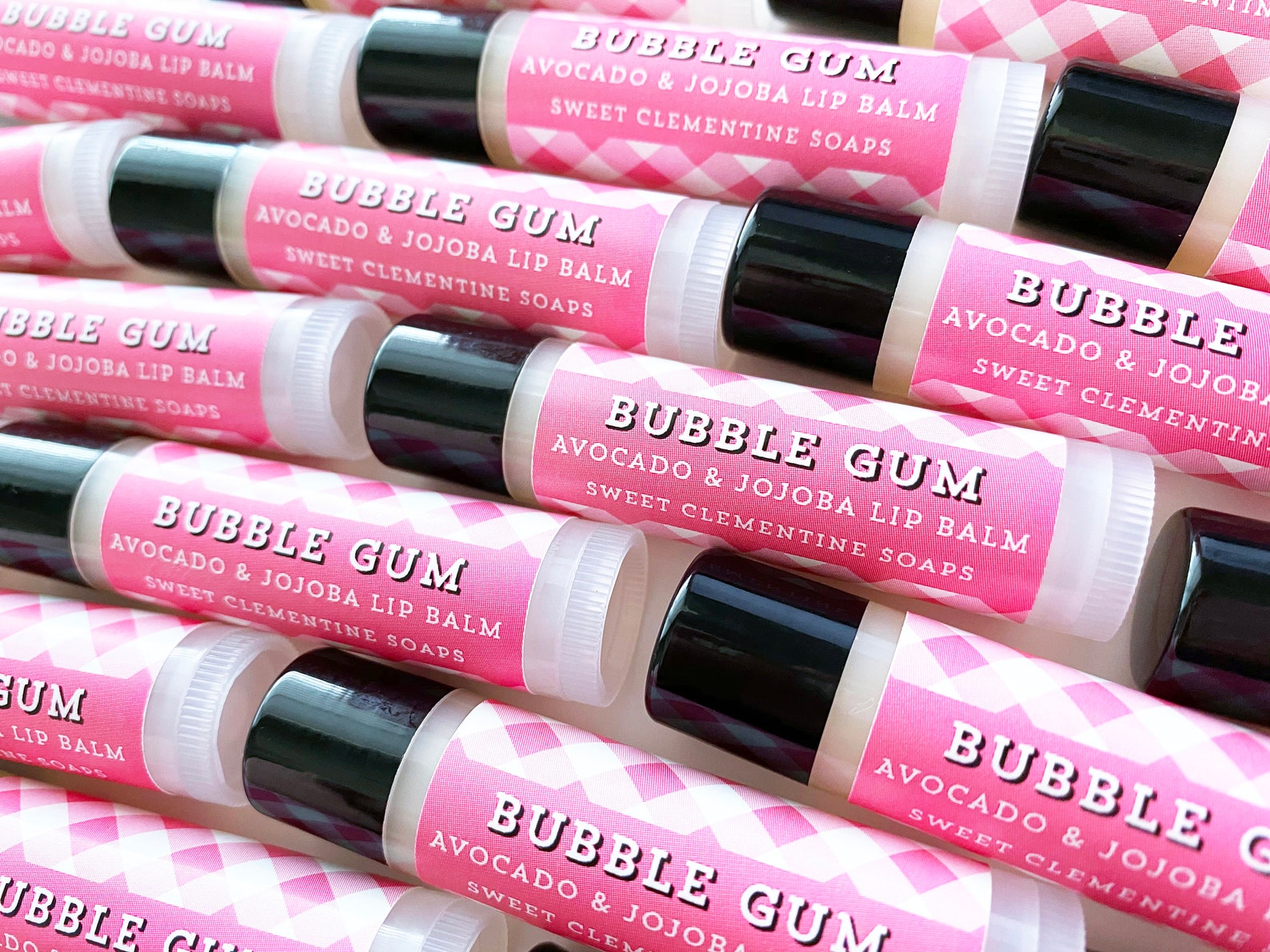 Bubble Gum Lip Balm Moisturizing Avocado and Jojoba Oil Lip | Etsy