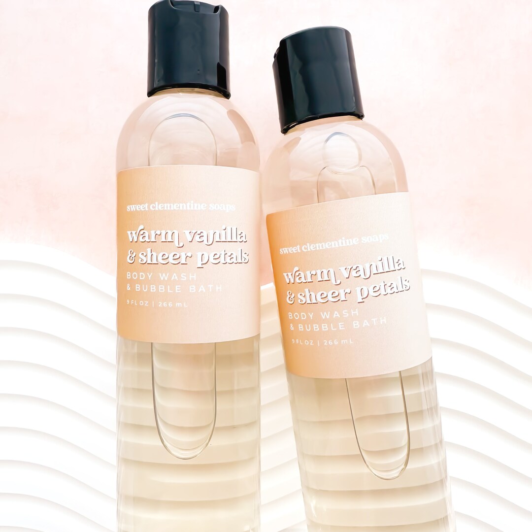 Body Wash, Warm Vanilla and Sheer Petals, Shower Gel, Bubble Bath ...
