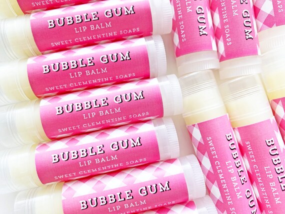 Bubble Gum Lip Balm Moisturizing Avocado and Jojoba Oil Lip - Etsy