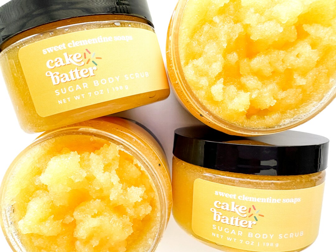 Cake Batter Sugar Scrub, Birthday Cake Sugar Scrub, Vanilla Sugar Scrub ...