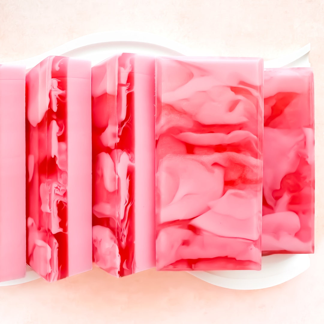 Raspberries and Champagne Soap Bar With Honey, Buttermilk, Oatmeal and ...