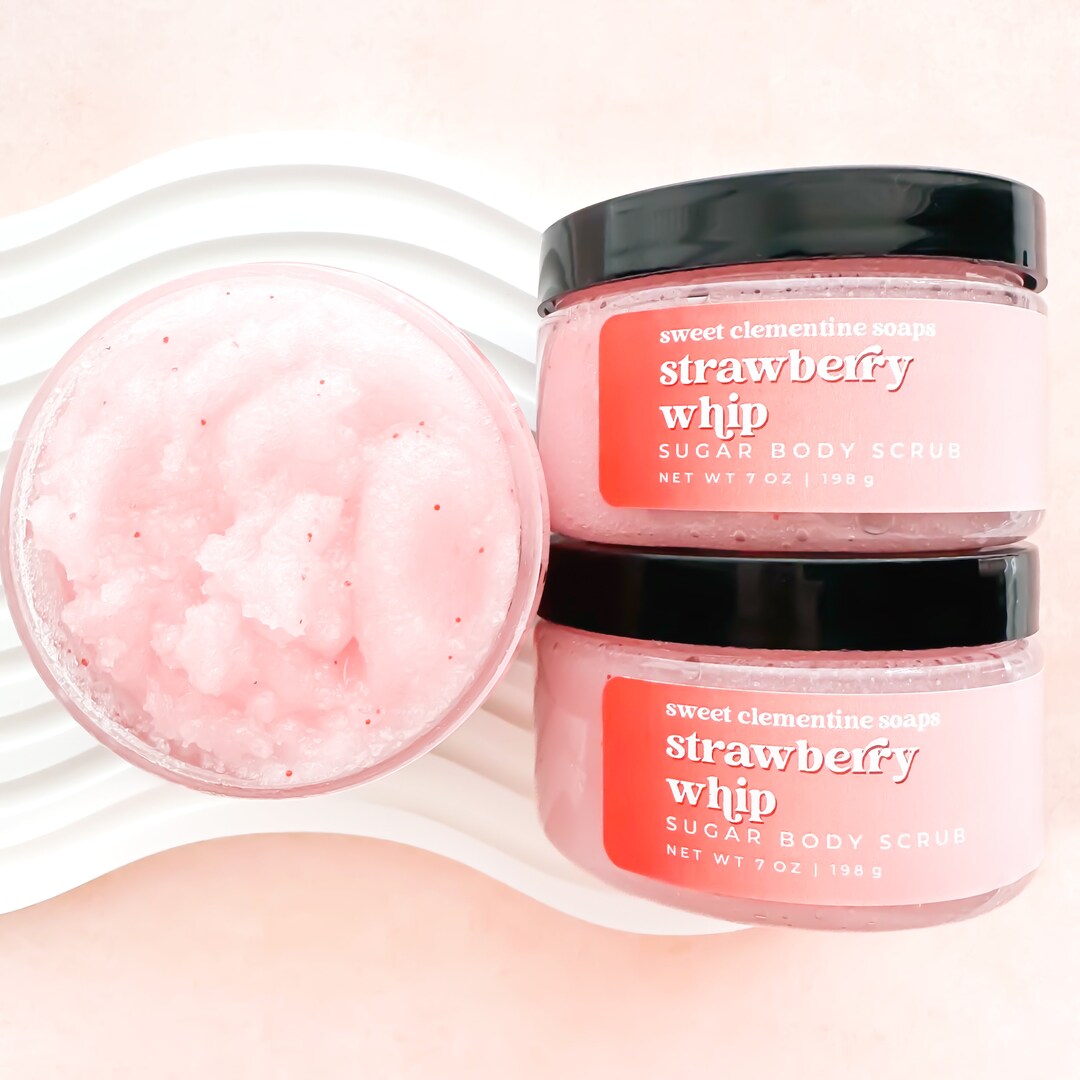 Strawberry Body Scrub, Sugar Scrub, Exfoliating Scrub, Strawberry ...