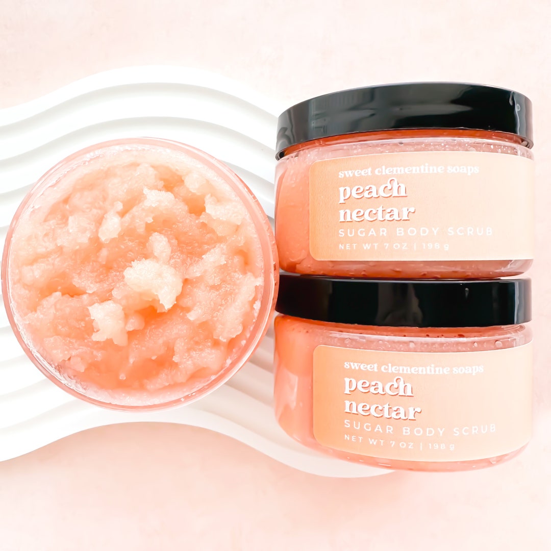 Peach Nectar Sugar Body Scrub, Body Polish, Exfoliating Scrub, Juicy ...