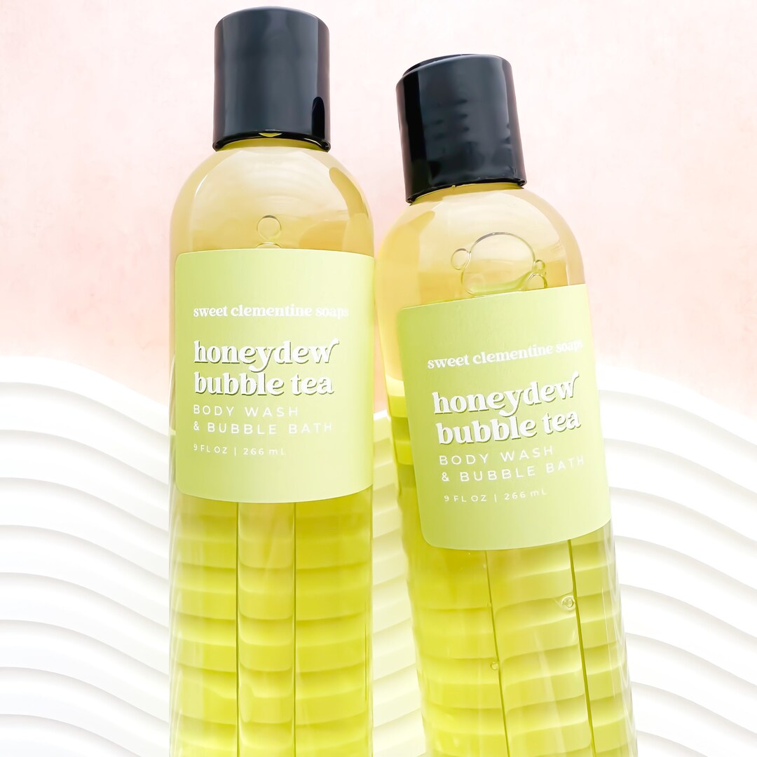 Body Wash, Honeydew Bubble Tea, Shower Gel, Bubble Bath, Liquid Soap - Etsy