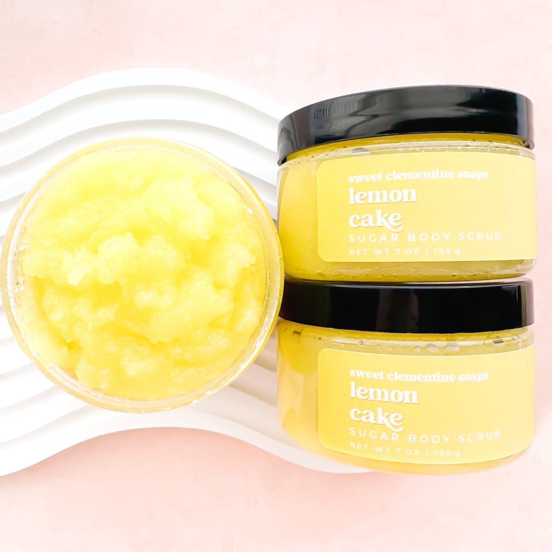 Lemon Cake Body Scrub, Sugar Scrub, Hand Scrub, Foot Scrub, Body Polish ...