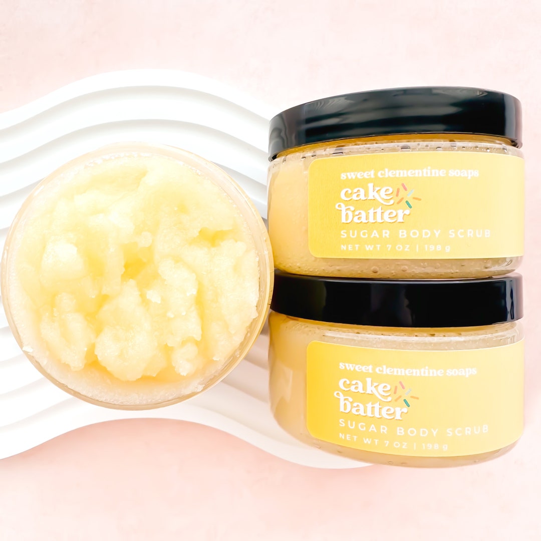Cake Batter Sugar Scrub, Birthday Cake Sugar Scrub, Vanilla Sugar Scrub ...