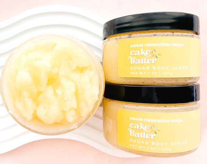 Cake Batter Sugar Scrub, Birthday Cake Sugar Scrub, Vanilla Sugar Scrub ...