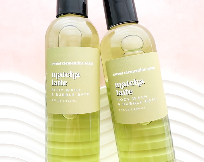 Body Wash, Matcha Latte, Shower Gel, Bubble Bath, Liquid Soap, Green ...