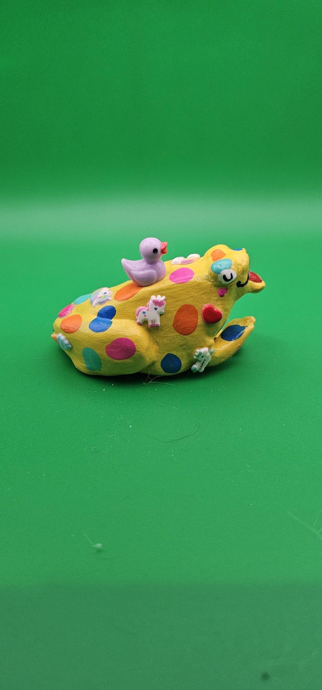 Kidcore Frog Silly Frog Goofy Frog Clown Frog Figurine Frog Colourful ...