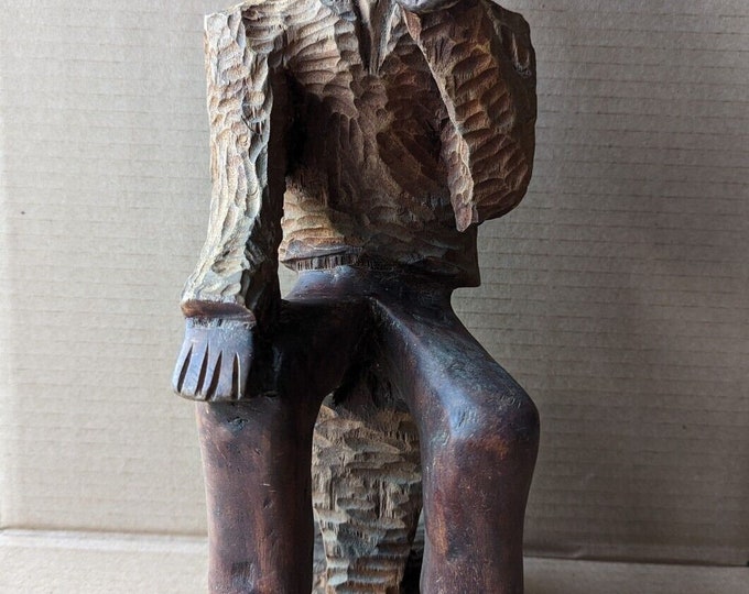 Haitian Art Hand Carved Figure Sculpture Statue 15 Tall - Etsy