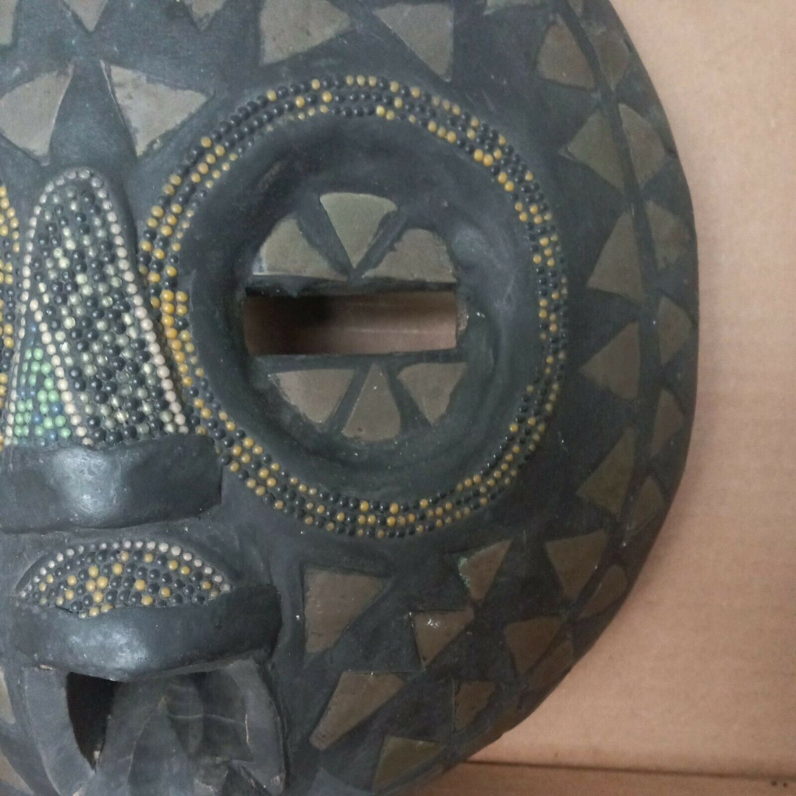 African Art Baluba Hand Carved Moon Mask Ashanti People of West Ghana ...