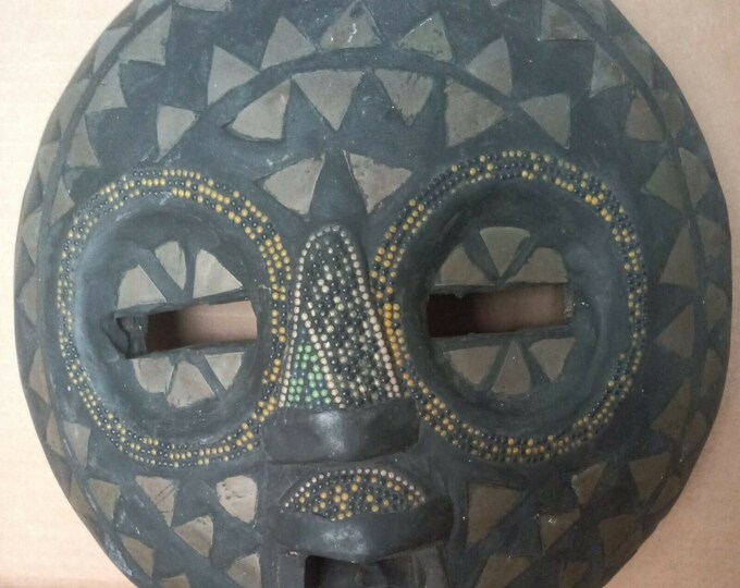 African Art Baluba Hand Carved Moon Mask Ashanti People of West Ghana ...
