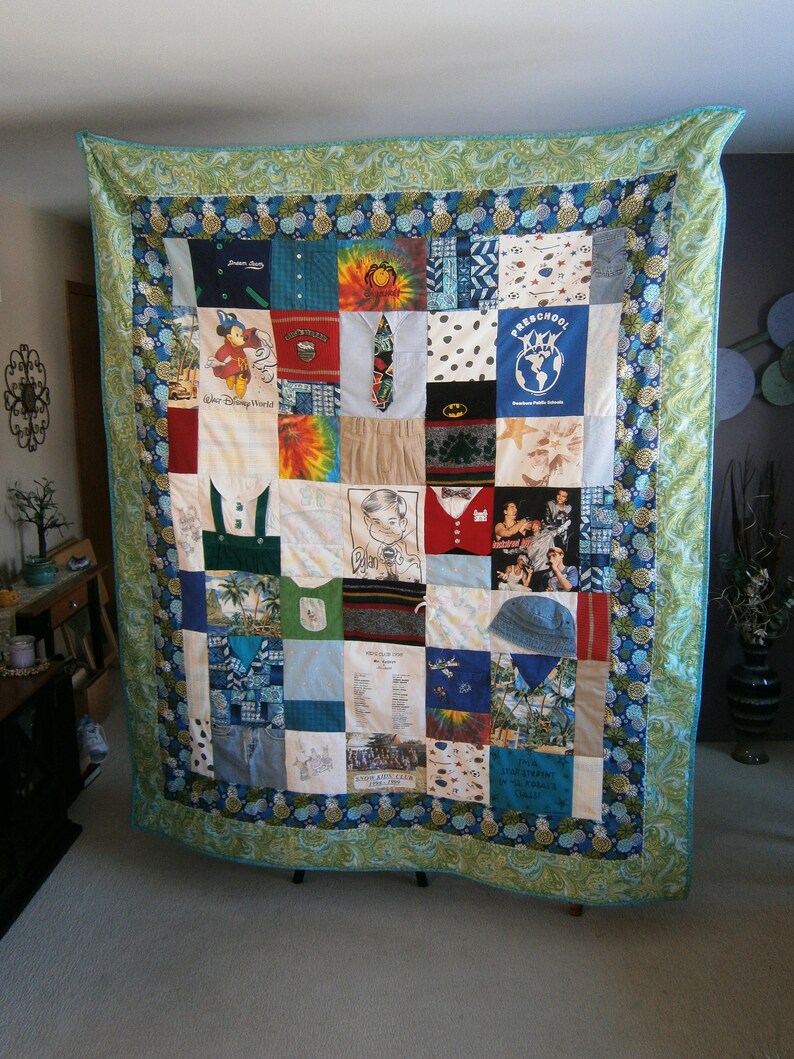Keepsake Quilt From Baby Clothes size 72 X90 Twin Size - Etsy