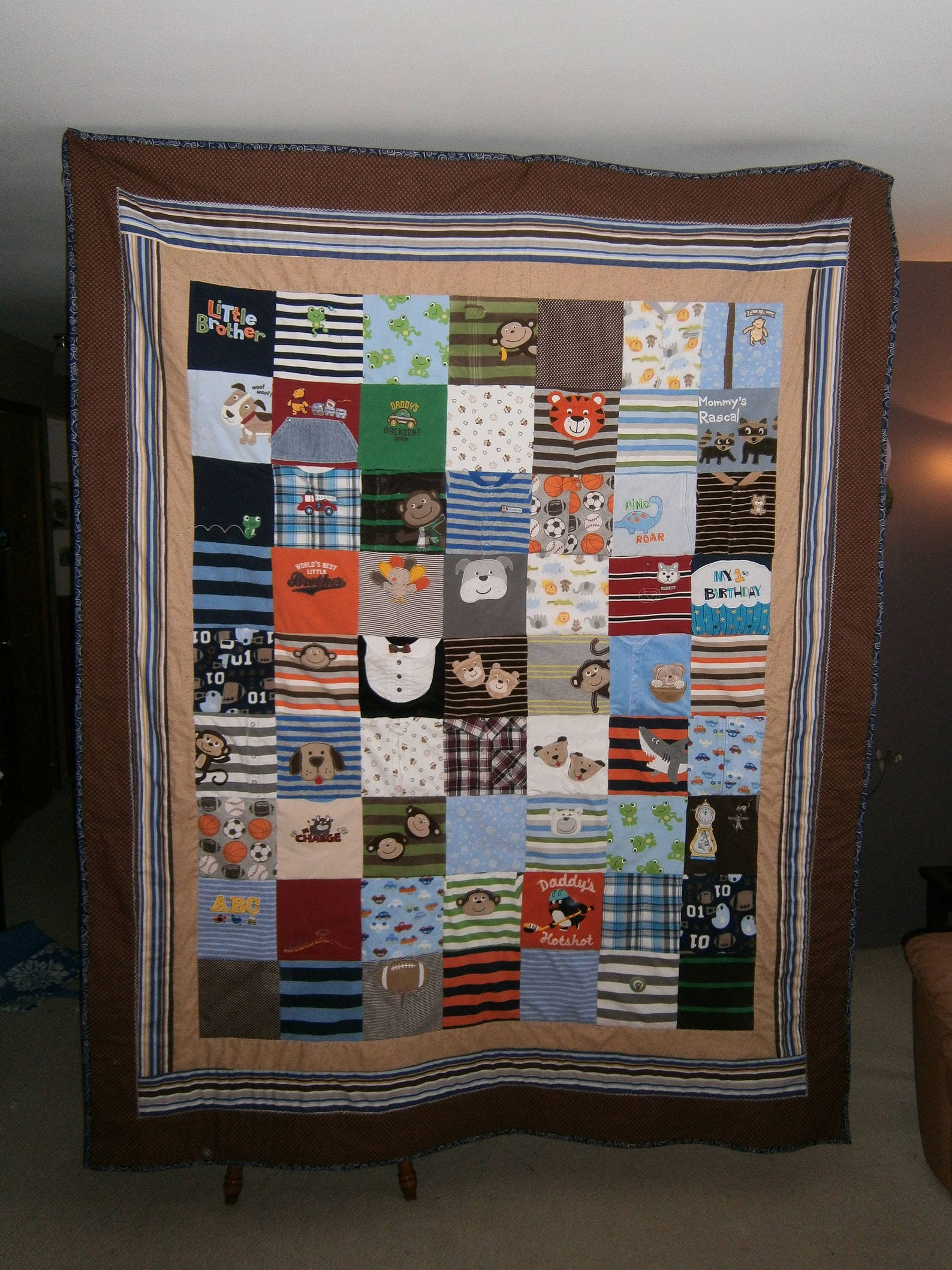Keepsake Quilt From Baby Clothes size 72 X90 Twin Size - Etsy