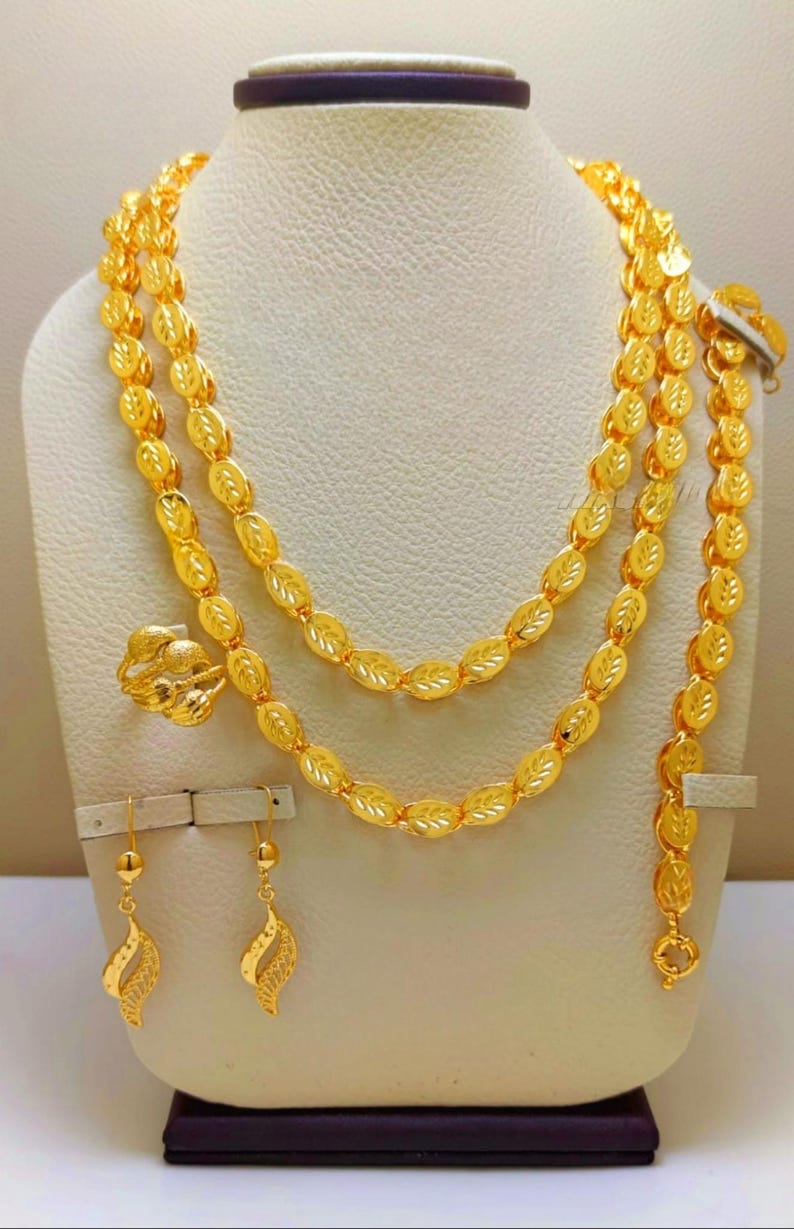 Elegant Gold-plated Jewelry Set - Etsy