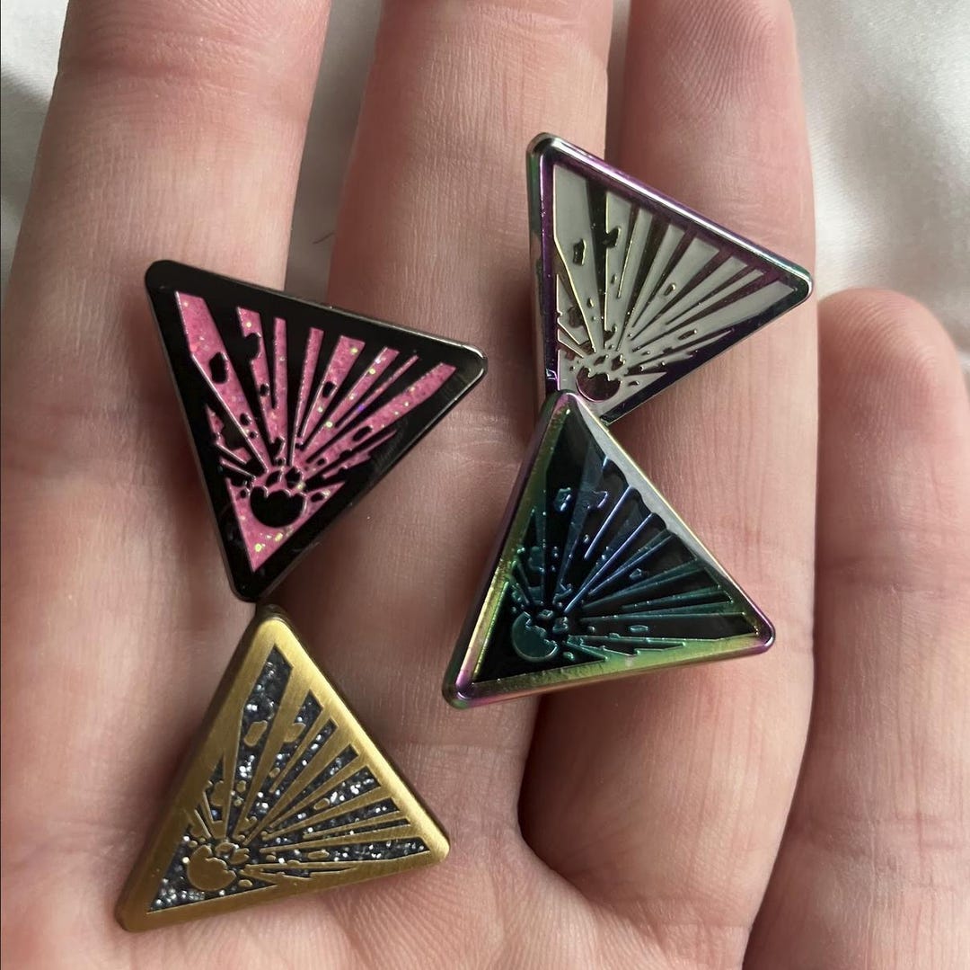 Specialty Explosive Material Hazard Symbol Enamel Pin - Etsy