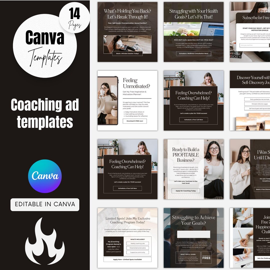 Social Media Ads Templates, Canva Ad Templates, Business Branding ...