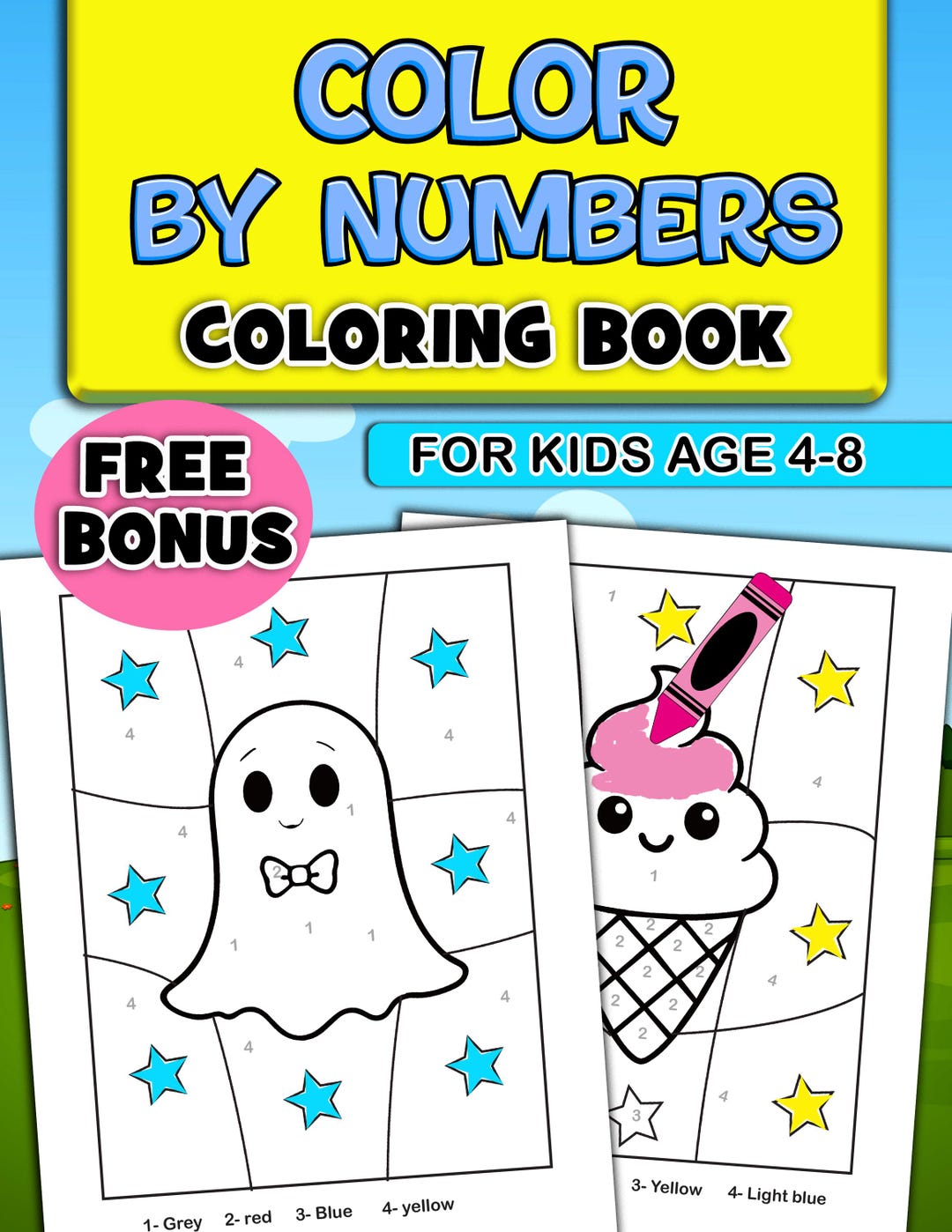 Color by Number Pages for Kids Preschool Kindergarten Printable ...