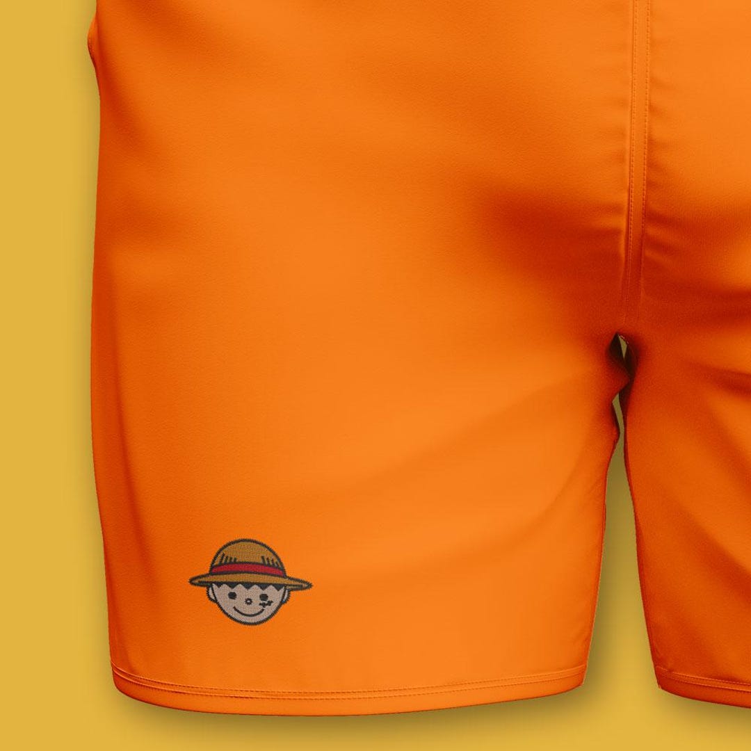 Embroidered Swim Trunks One Piece Luffy Badget Barto Club - Etsy